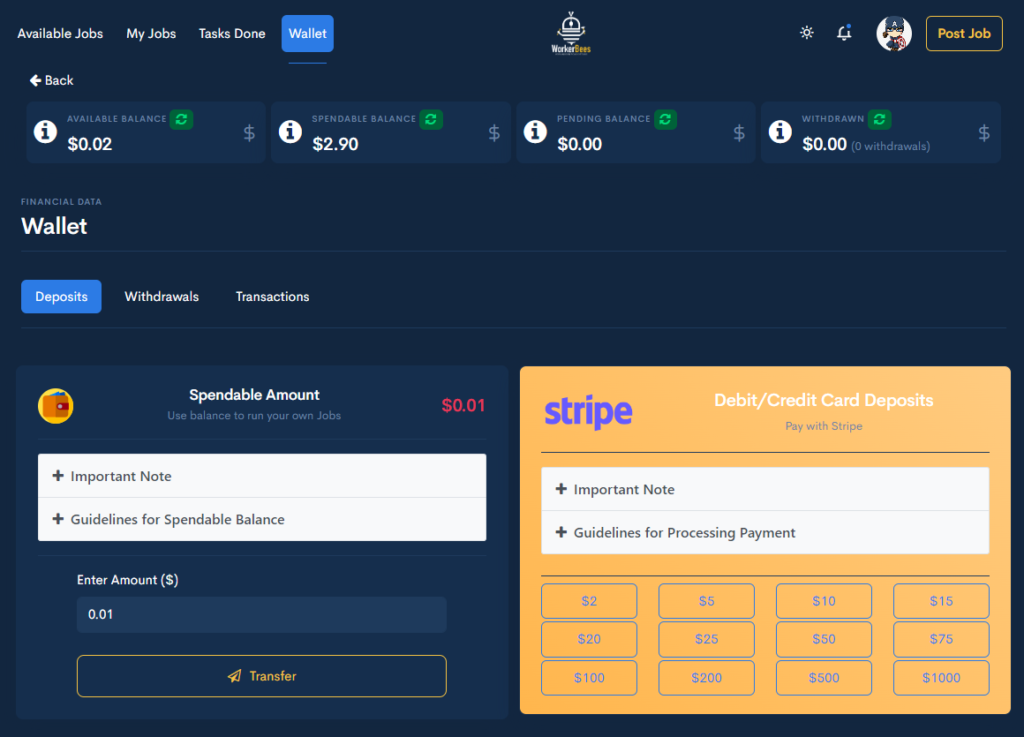 Deposit Payment - Digital WorkerBees